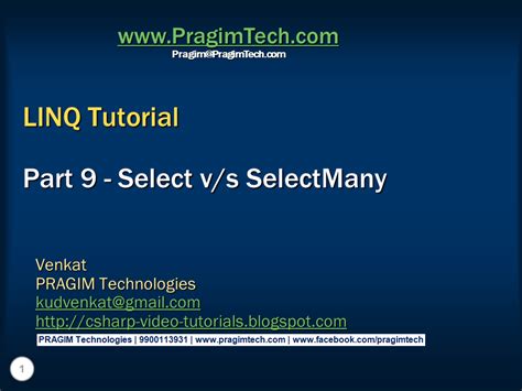 Sql Server Net And C Video Tutorial Part 9 Difference Between Select And Selectmany In Linq