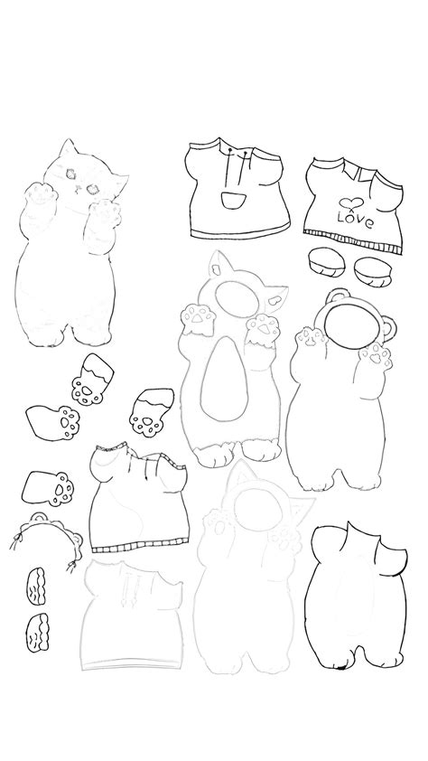 Раскраски с Котиками распечатать бесплатно Happybrushes