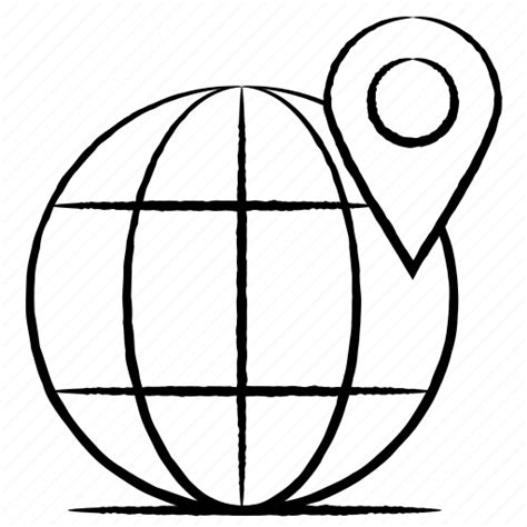globe map navigation pointer icon download on iconfinder
