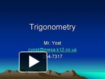 Trigonometry Presentation Free To View