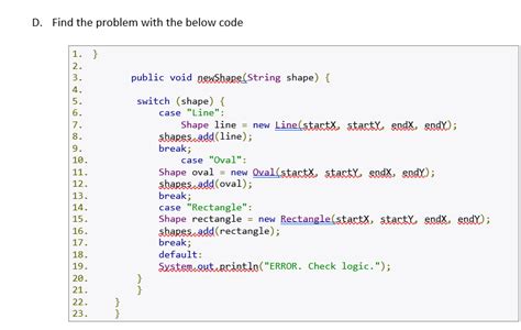 Solved Find And Debug The Errors In The Following Exercise