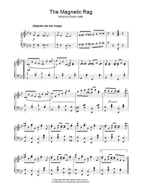 Magnetic Rag By Scott Joplin Sheet Music For Piano Solo At Sheet Music