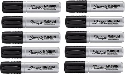 Sharpie Magnum Chisel Tip Black Pack Of 10 Office Products