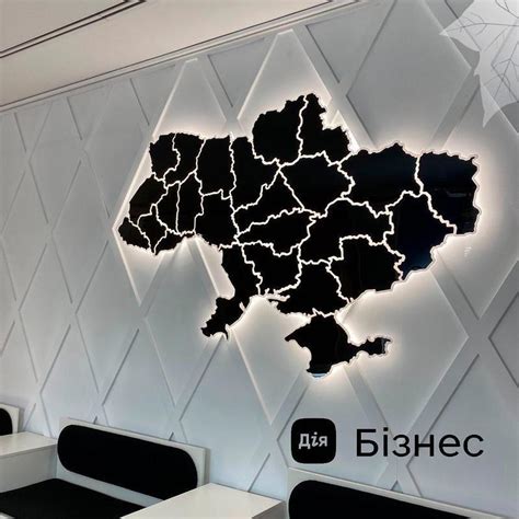 Карта украины с подсветкой — цена 9990 грн в каталоге Панно Купить