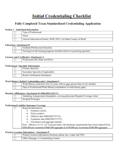 Free 10 Credentialing Checklist Samples [ Dentist Facility Audit ]