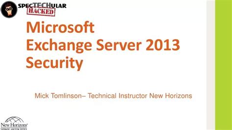 PPT Microsoft Exchange Server 2013 Security PowerPoint Presentation Free Download ID 5381556