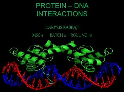 Protein Dna Interactions Pptx