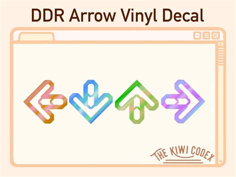 Ddr Arrow Holographic Vinyl Decal Sticker Etsy