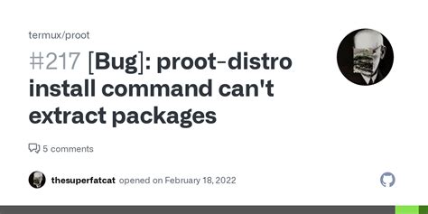 Bug Proot Distro Install Command Can T Extract Packages Issue 217