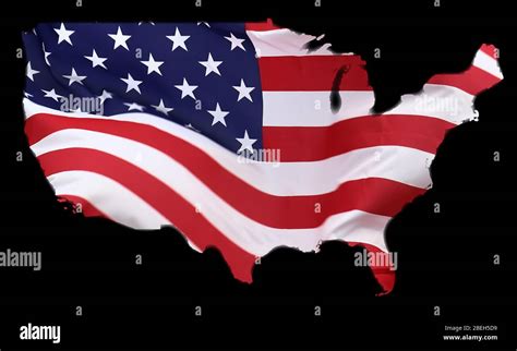 Illustration Of A USA Flag In The Map Of The United States Of America Stock Photo Alamy