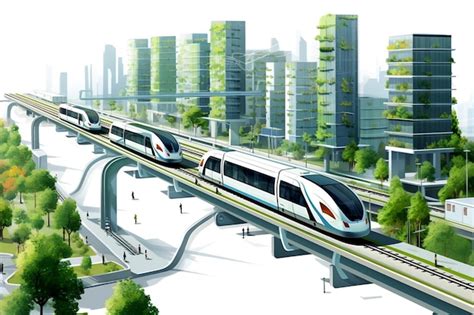 Premium Ai Image The Urban Railway System A Visual Representation Generative Ai