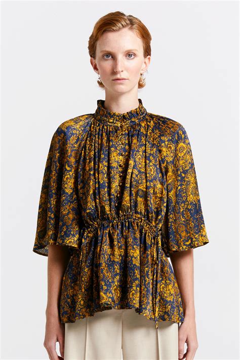 Trinket Top Navyantique Gold Karen Walker