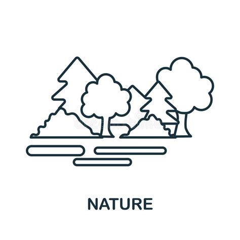 Nature Line Icon Monochrome Simple Nature Outline Icon For Templates Web Design And