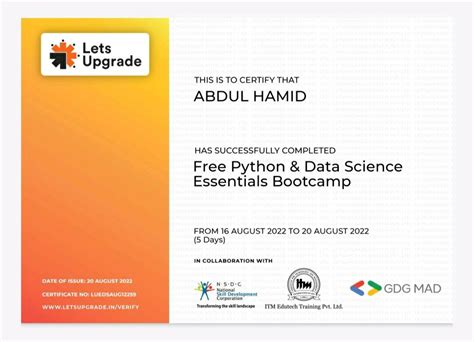 Letsupgrade Bootcamp Python Datascience Abdul Hamid