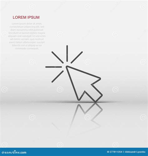 Computer Mouse Cursor Icon In Flat Style Arrow Cursor Vector Illustration On White Isolated