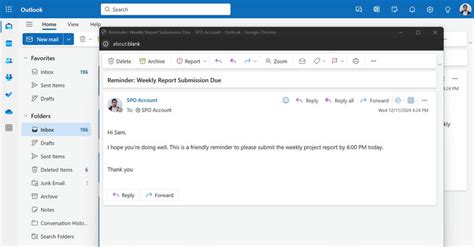 how to send automated reminder emails using power automate