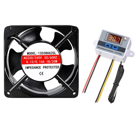 W3001 220v Digital Temperature Controller Thermostat For Egg Incubator Timer Sensor Blower Fan