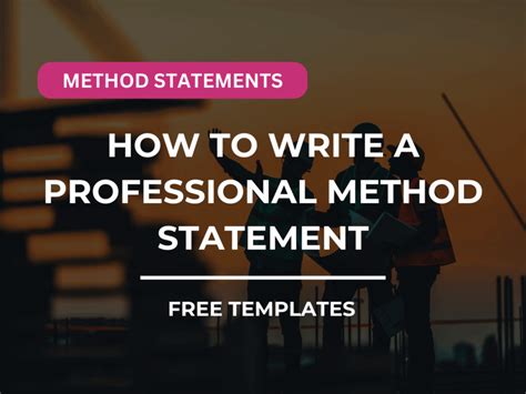 Method Statement Examples For Construction Free Download