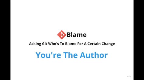 Git Blame Arabic Whos The Author Youtube