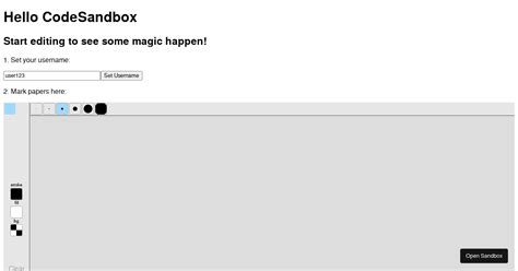 Literally Canvas Test Codesandbox