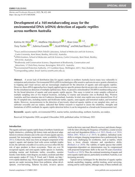 Pdf Development Of A 16s Metabarcoding Assay For The Environmental