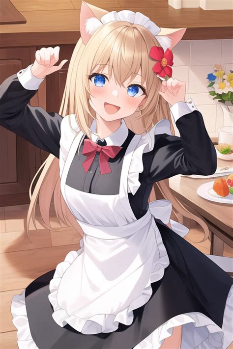 [ai绘画]变猫猫的小女仆 哔哩哔哩