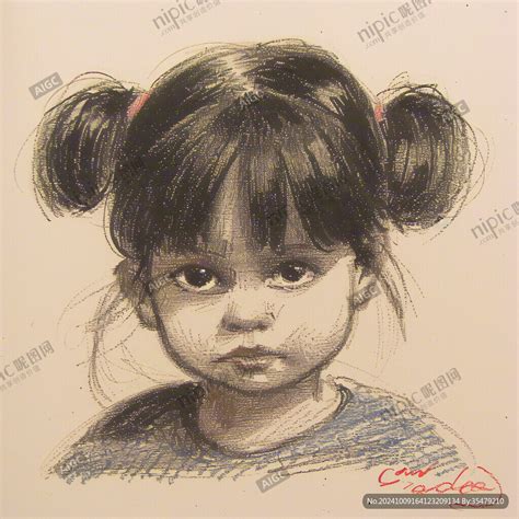 Ai创作图儿童素描像 手绘女宝头像 素描人头像 高清素描画 速写头像 儿童q版人像 小女孩人相 高清铅笔画 小女孩手绘卡通头像 写实素描画 手绘小女孩 人像q版手绘 头像素描半身素描 手绘小