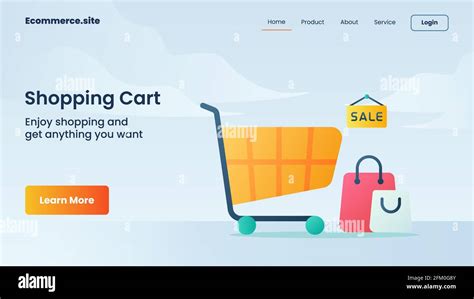 Shopping Cart Campaign For Web Website Home Homepage Landing Landingpage Banner Template Flyer