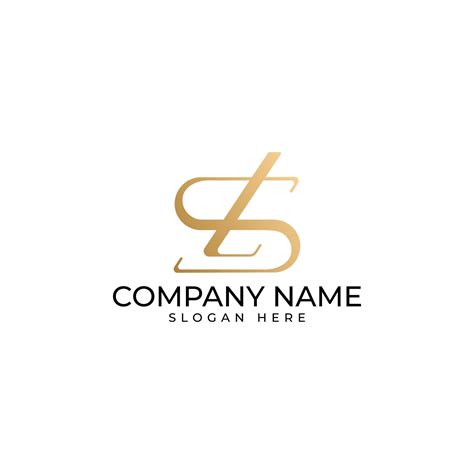 The Initial Sl Lettermark Intertwined In Gold Gradient Executed With Modern Luxury Elegant And