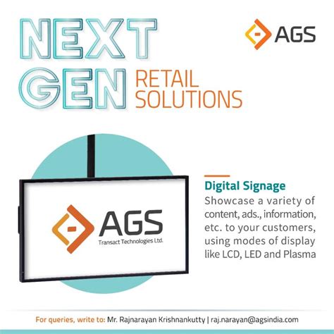 Ags Transact Technologies Ltd On Linkedin Digitalsignage Wemakelifesimple