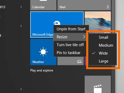 How Do I Resize Application Tiles In Windows 10