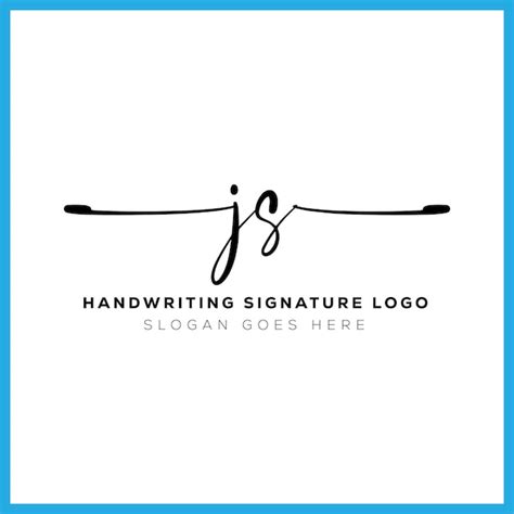 Premium Vector Js Initials Handwriting Signature Logo Js Letter Real