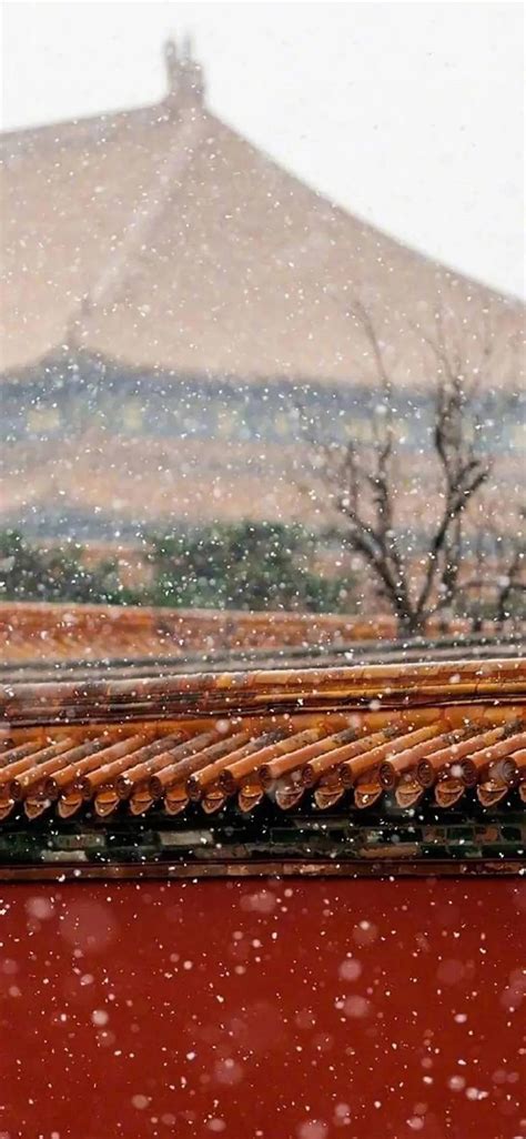 手机壁纸11月的北京下起了初雪绝美的雪后故宫