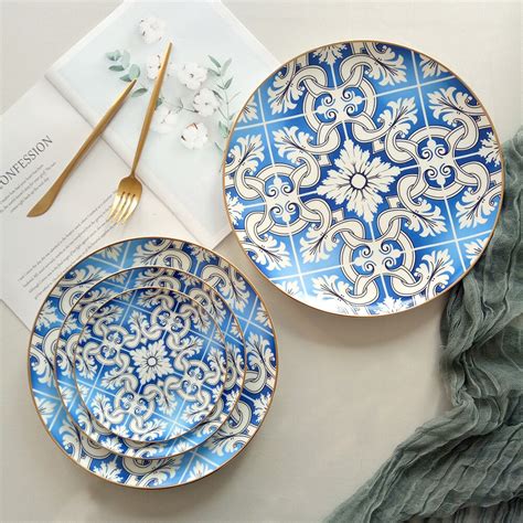 Four Piece Set Of Ceramic Tableware European Style Vicedeal