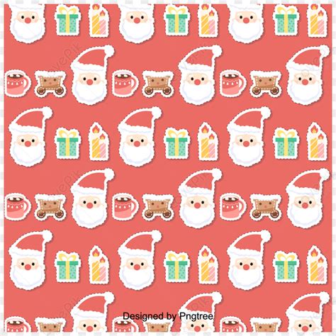 귀여운 크리스마스 종이의 평평한 질감 배경 벡터포장지선물 Png 일러스트 무료 다운로드 Lovepik