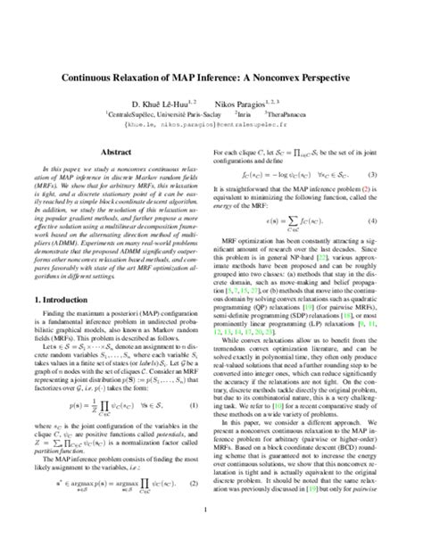 Pdf Continuous Relaxation Of Map Inference A Nonconvex Perspective