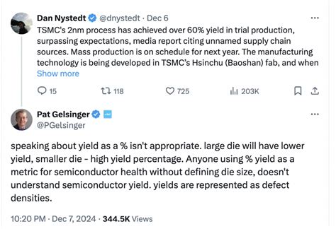 How Die Size And Defect Density Shape Advanced Nodes Tsmc Vs Intel Ft Pat Gelsinger Techovedas
