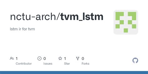 Github Nctu Archtvmlstm Lstm Ir For Tvm