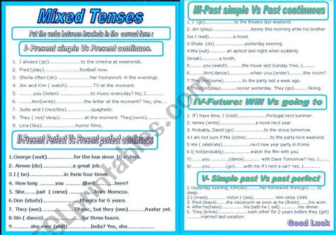 Mixed Tenses Esl Worksheet By Mabdel Mixed Tenses Esl Worksheet By Mabdel