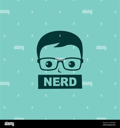 Nerd Geek Guy Cartoon Character Sign Logo Vector Art Stock Vector Image Art Alamy