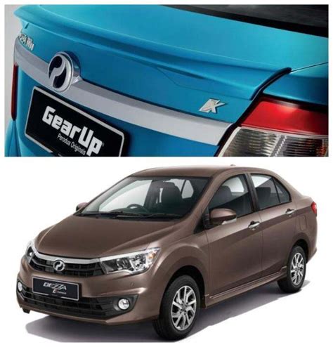 Perodua Bezza Rear Bonnet Abs Spoiler Sugar Brown Lazada