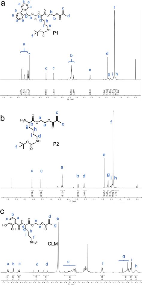 1 H Nmr Spectra Of Intermediate Products And Catechol Lys Methacrylate Download Scientific