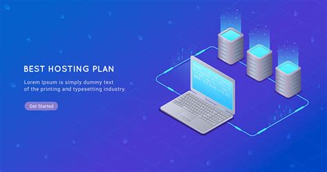 concept of big data processing web hosting and server room computer internet network