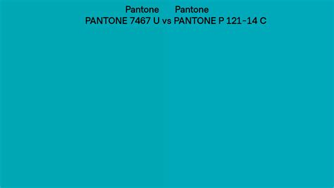 Pantone 7467 U Vs Pantone P 121 14 C Side By Side Comparison