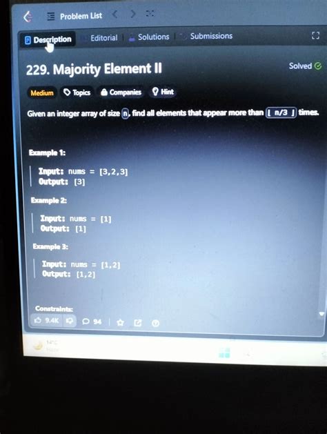 Shilpi Kumari On Linkedin Day 1430 Hey Everyone Today I Solved Majority Element Problem