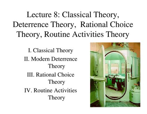 Classical Theory Deterrence Theory Rational Choice Theory And Routine Activities Theory