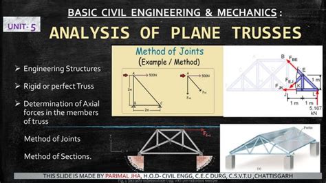 Analysis Of Plane Truss Unit PPTX