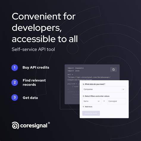 Join Our Self Service Api Tool For Developers Coresignal Posted On