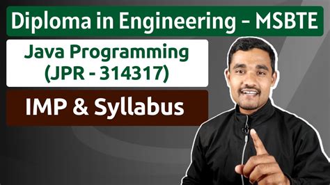 Java Programming Imp 314317 Jpr Semster 4 K Scheme Msbte
