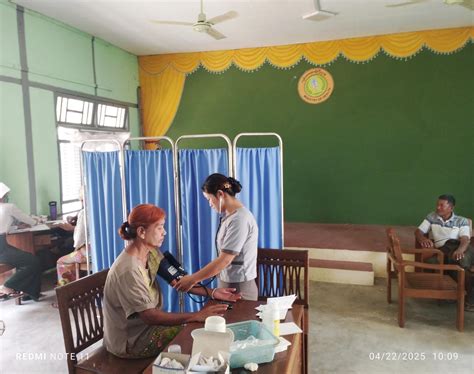 ငါန်းဇွန်မြို့နယ်၌ အငြိမ်းစားနိုင်ငံ့ဝန်ထမ်းများအား ကျန်းမာရေးစောင့်ရှောက်မှု အခမဲ့ ဆောင်ရွက